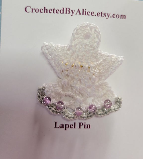 Ravelry: Angel Lapel Pin pattern by Alice Terrell