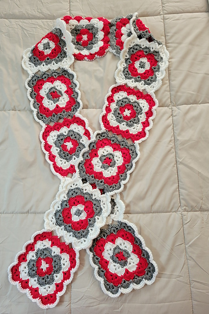 Ravelry: Shell Stitched Squares Scarf pattern by Alice Terrell