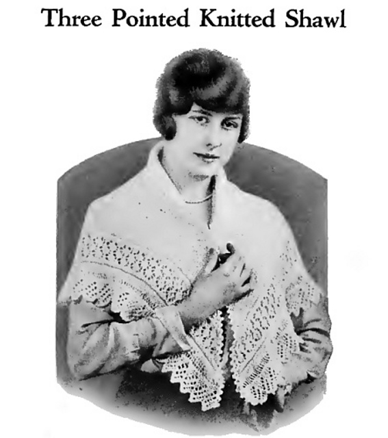 Ravelry: Three Pointed Shawl pattern by Columbia Yarns