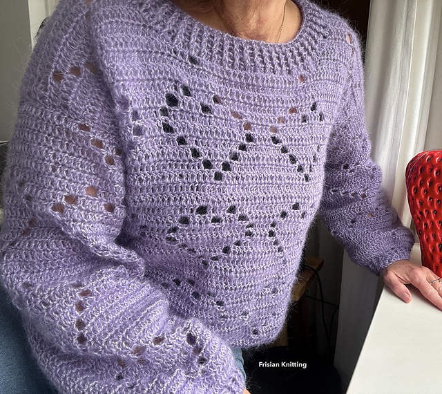 Ravelry: Mohair heart sweater Valentine pattern by Frisian Knitting