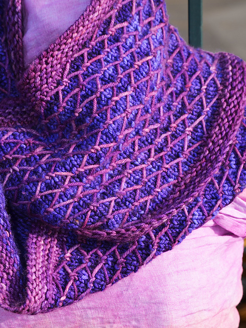 Ravelry: Diamonds Go Around Infinity Scarf pattern by Alisha Broberg