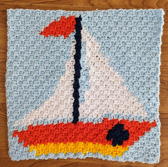 Ravelry: Small C2C Sailboat pattern by Alisha Ober