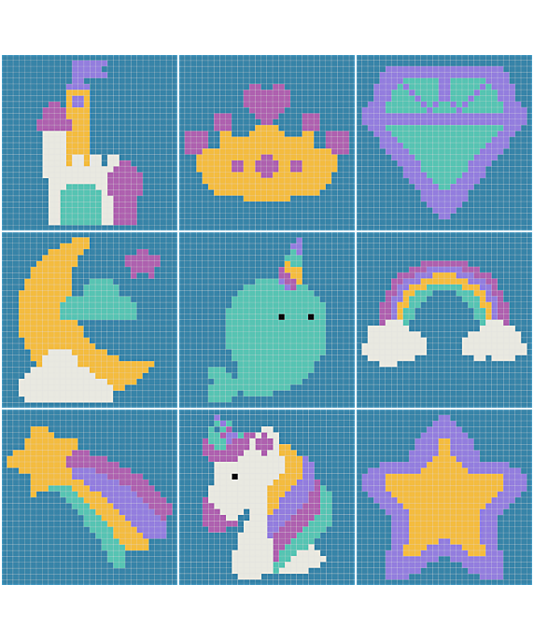 Ravelry: Unicorn C2C Blocks pattern by Alisha Ober