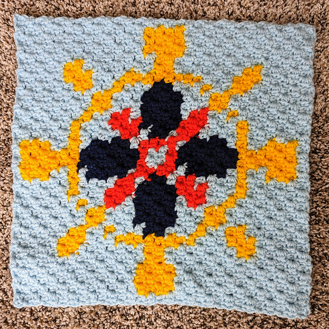 Ravelry: Ship's Wheel C2C Block pattern by Alisha Ober