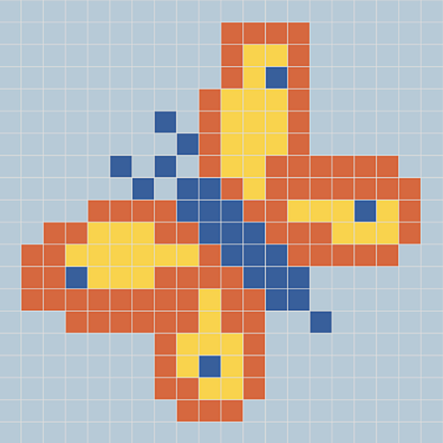 Ravelry: Spring Butterfly C2C Block pattern by Alisha Ober