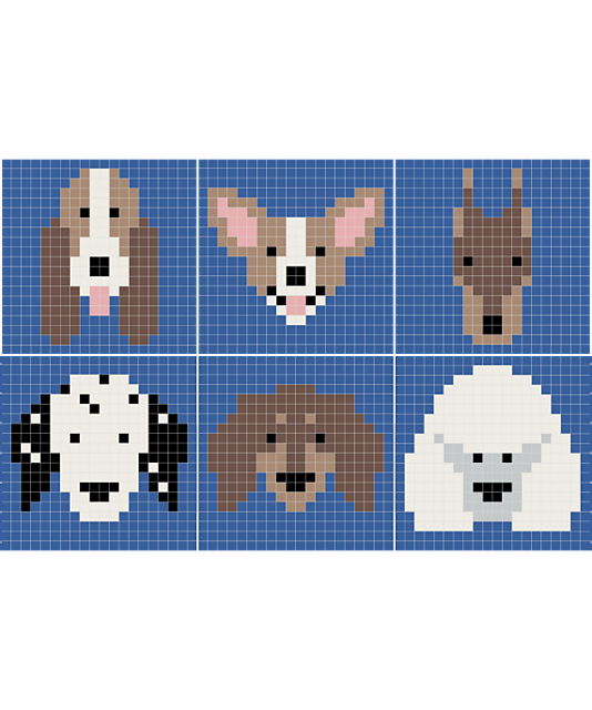 Ravelry: Dog Portraits II C2C Blocks pattern by Alisha Ober