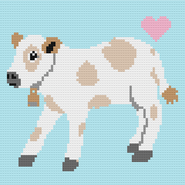 Ravelry: Boy Baby Cow Calf Love Afghan pattern by Allyssabeth's Crochet