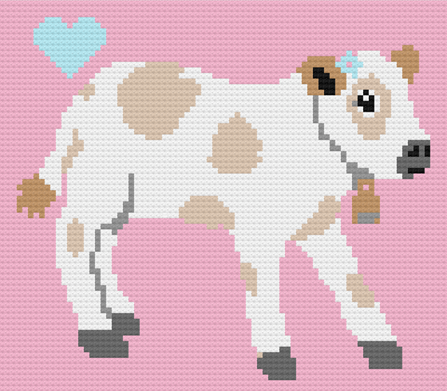 Ravelry: Girl Baby Cow Calf Love Afghan pattern by Allyssabeth's Crochet