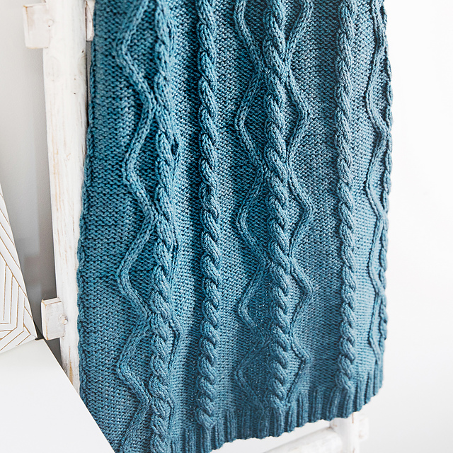 Ravelry: Cool Cables Throw Blanket pattern by Leelee Knits