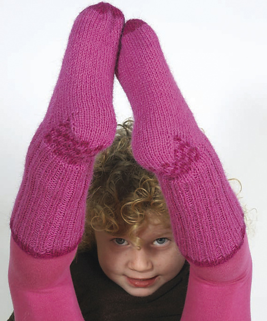 Ravelry: Diced, socks with pattern on the heel pattern by Linda Horvei