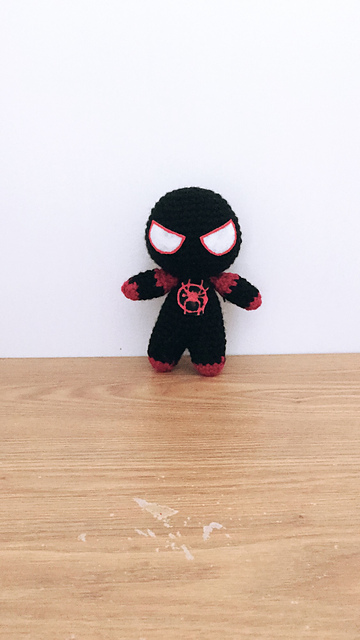 Ravelry: Miles Morales Spiderman pattern by Amanda Xiao