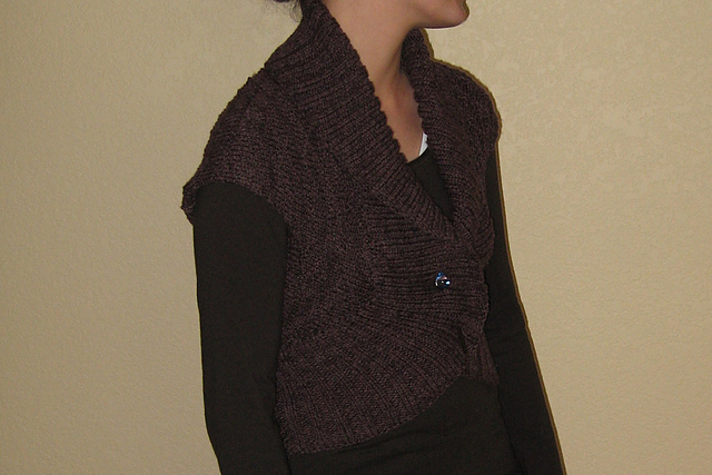 Ravelry: Shawl Collar Lattice Vest pattern by Amanda Berka