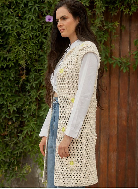 Ravelry: Kalina Maxi vest pattern by Letizia De Antoniis