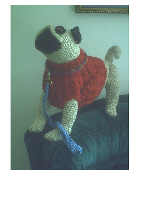 Ravelry: Pug Dog with Sweater pattern by Lenora Conlon