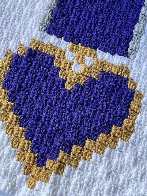 Ravelry: Purple Heart Blanket Square pattern by Kristine Mullen