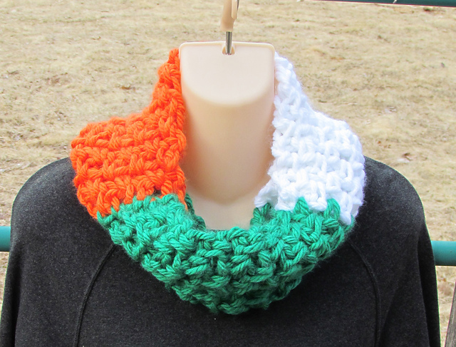 Ravelry: St. Patrick's Day Irish Flag Cowl pattern by Kristine Mullen