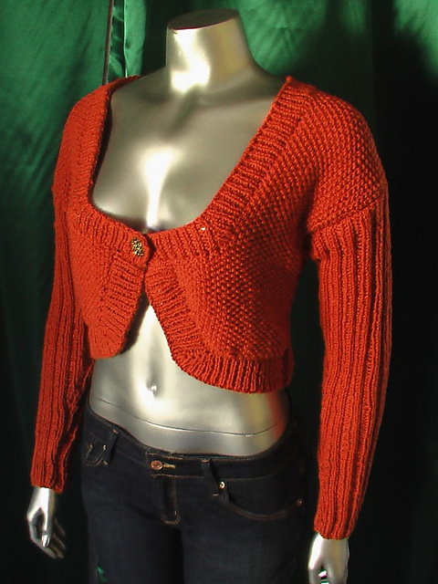 Ravelry: Seed Stitch Cropped Cotton Cardi pattern by Marilyn H Peters