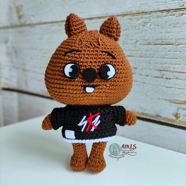 Ravelry: Han Quokka Amigurumi SKZOO HAN pattern by Esmeralda V. Z.