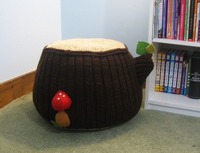 Ravelry: Knit Tree Stump Ottoman pattern by Amy Gaines