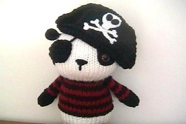Ravelry: Pirate Panda Knit Amigurumi pattern by Amy Gaines