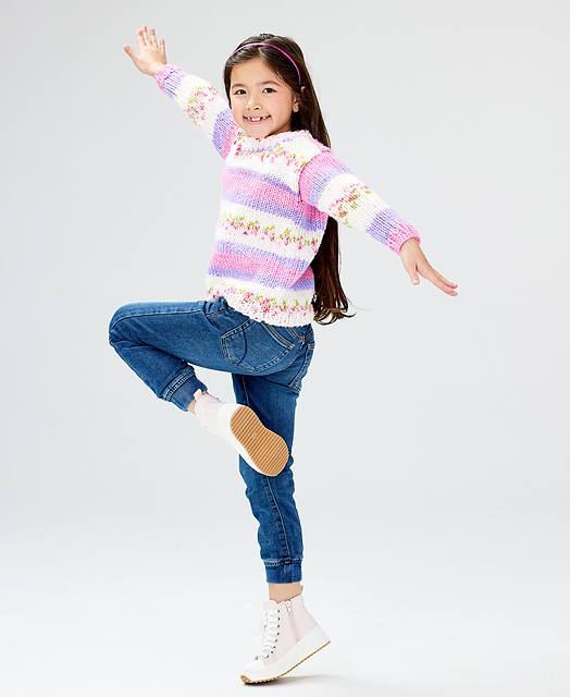 Ravelry: Tiny Blossom Pullover pattern by Amy Gunderson