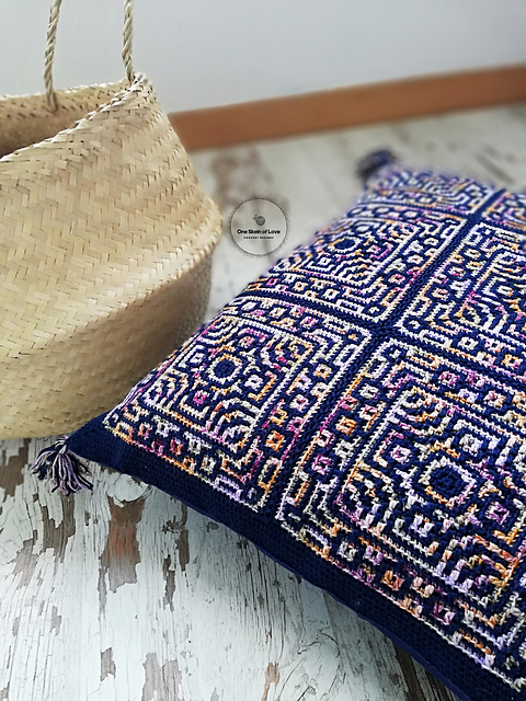 Ravelry: Hand-Painted Tiles Mosaic Cushion pattern by Ana Morais Soares