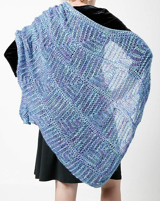Ravelry: Blue Bayou Mitered Stole pattern by Anastasia Blaes