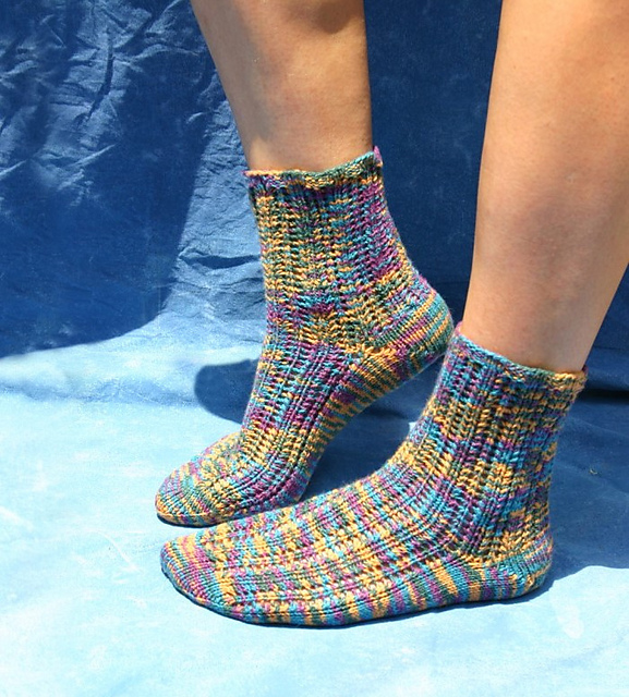 Ravelry: King Cake Ankle Socks pattern by Anastasia Blaes