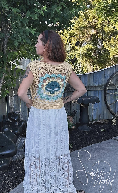 Ravelry: Skull Blossom wrap pattern by Simply Hooked Designs