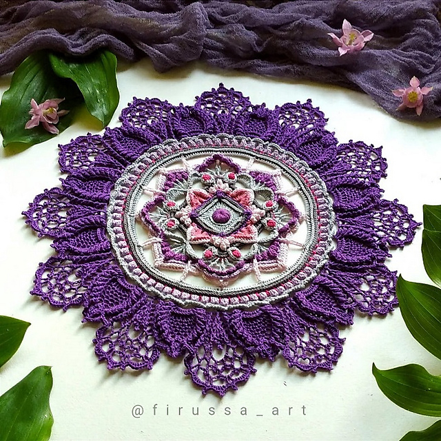 Ravelry: Ruby mandala doily pattern by Anastassiya Bond