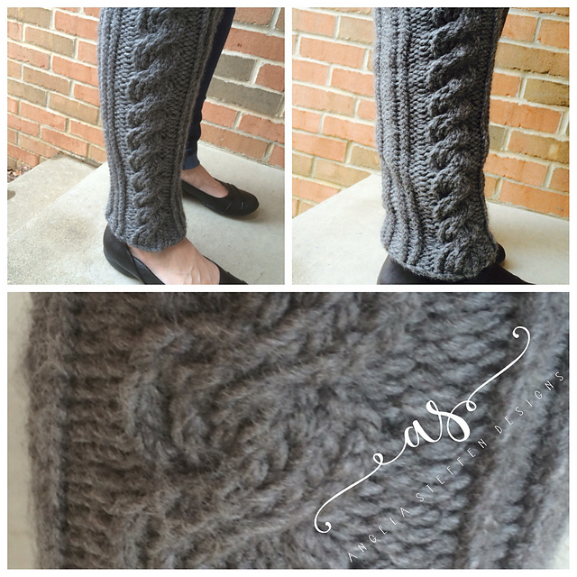 Ravelry: Ribbed Cable Legwarmers pattern by Angela Steffen