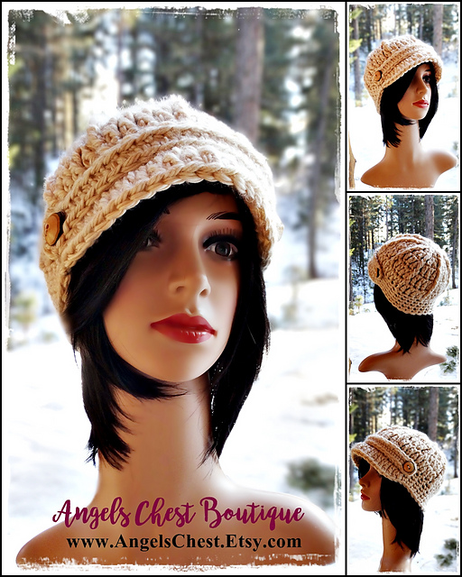 Ravelry: The Ashley Newsboy Style Hat No. 76 pattern by Mary Angel Morris