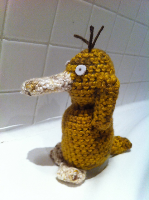 Ravelry: Mini Psyduck pattern by Angharadlanoire-Winter Snow.