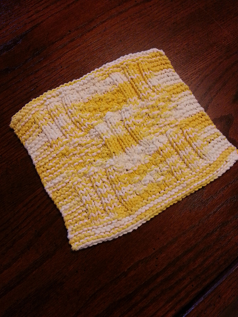 Ravelry: Rib and Moss Stitch Dish Cloth pattern by 4 Paws Knitting