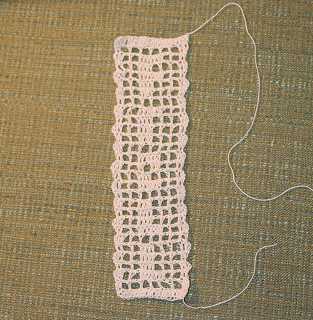 Ravelry: Farscape "Frell" Filet Crochet Bookmark pattern by Ann D'Angelo