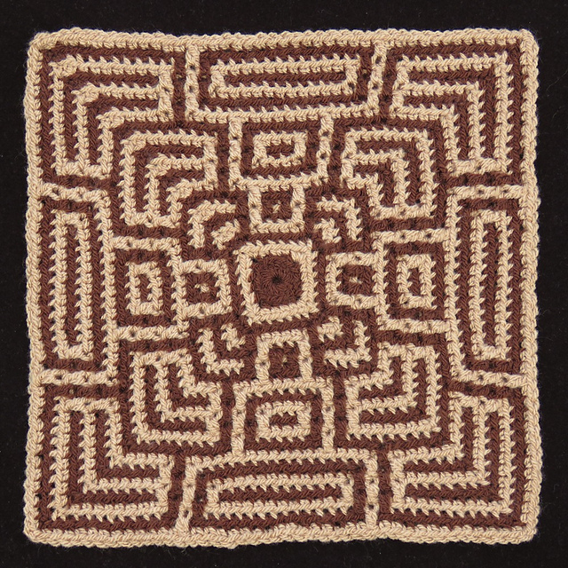 Ravelry: Mayan Maze Tile pattern by Ann Lacko