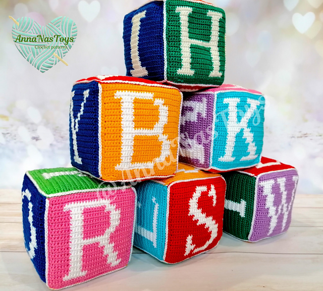 Ravelry: Alphabet Baby Blocks (A to Z) pattern by Oksana Kovalenko
