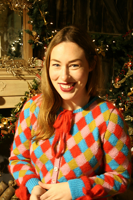 Ravelry: Harlequin Christmas Cardigan pattern by Anna Wilkinson