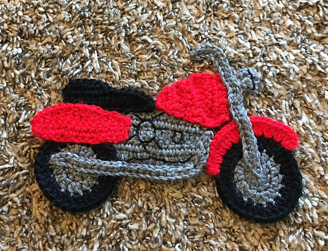 Ravelry: Motorcycle Appliqué pattern by LeAnna O'Grady