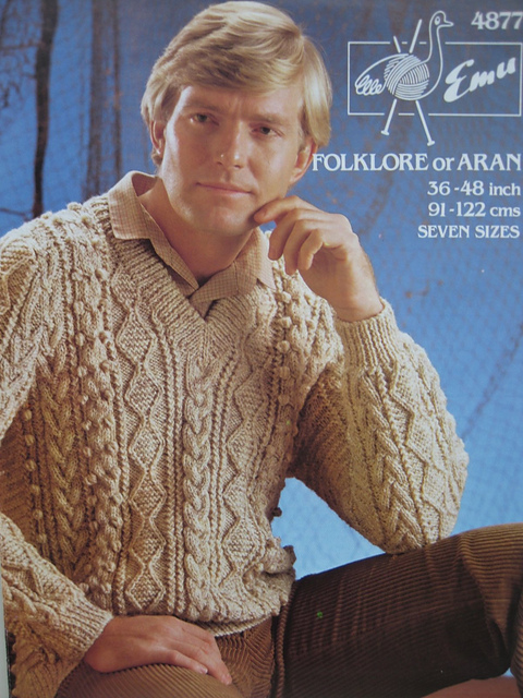 Ravelry: Aran V neck Sweater pattern by Emu Wools Ltd
