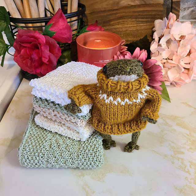 Ravelry: Seed Stitch Wash Cloth Set pattern by Anne de Silva