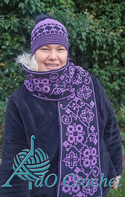 Ravelry: Flowers Scarf and Beanie pattern by Anneke den Outer