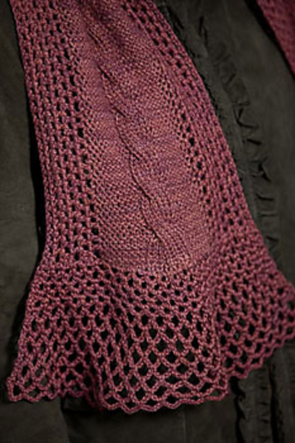 Ravelry: Lacy Cables Scarf pattern by Annette Petavy