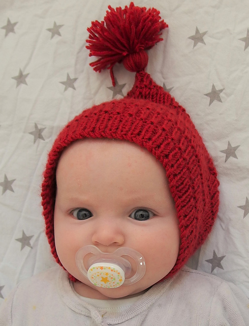 Ravelry: Karin baby hat with tassel pattern by Anni Albri