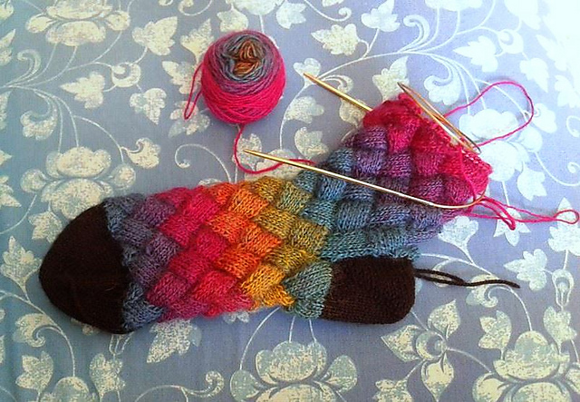 Ravelry: Entrelac Socks pattern by Susanna Locati