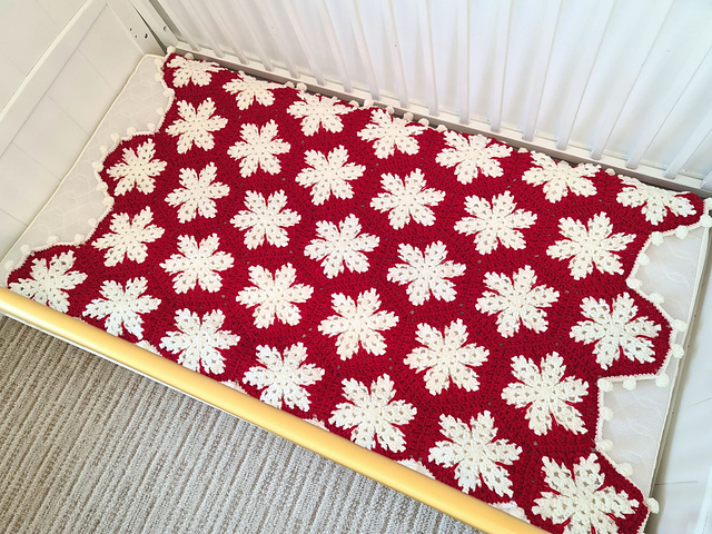 Ravelry: Christmas Snowflakes Afghan pattern by Crafting Happiness