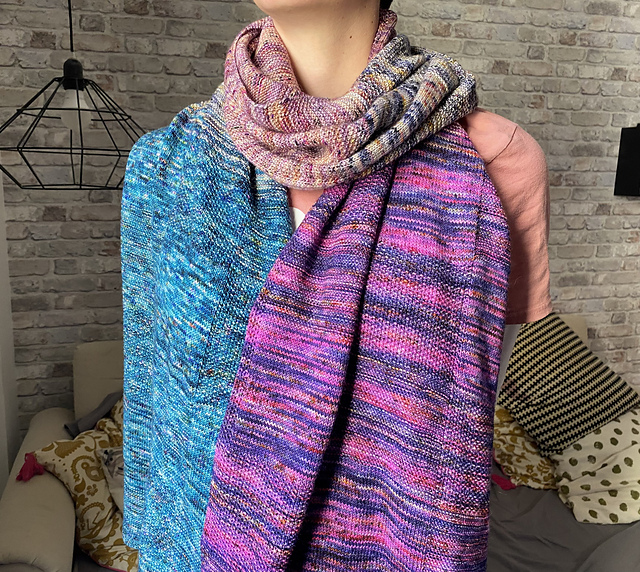 Ravelry: Faded Checkers Wrap pattern by Elsbeth Grant