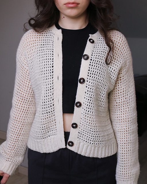 Ravelry: Basic Mesh Cardigan pattern by Markéta Videcká