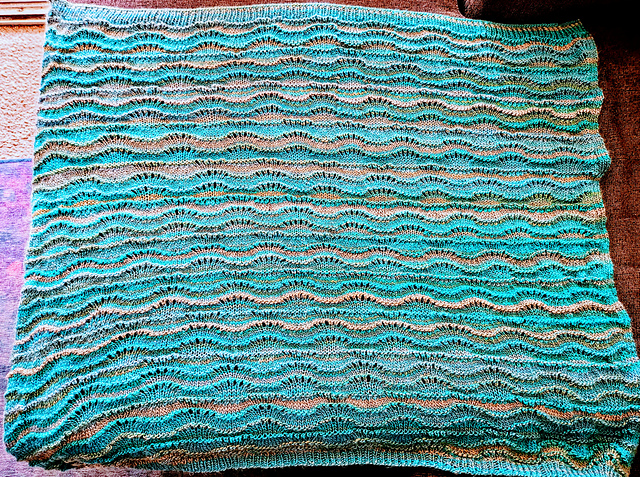 Ravelry: Oscillating Waves Baby Blanket pattern by Ashley Brandt