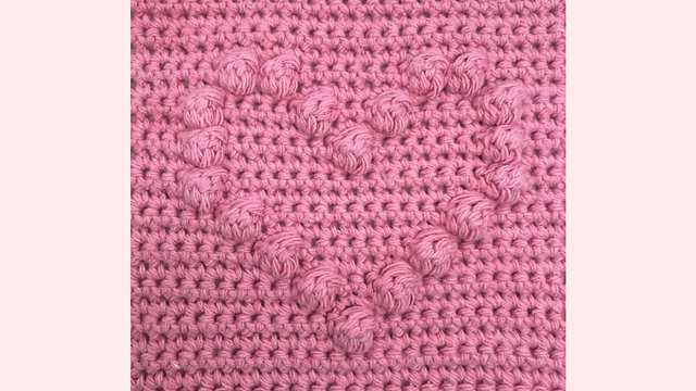 Ravelry: Bobble Heart Square pattern by Ashley Rose